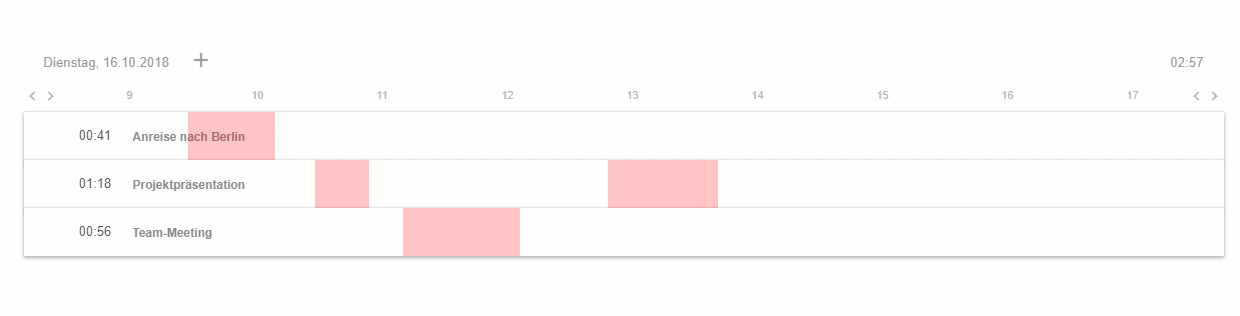 Timeslider - Zeiterfassung